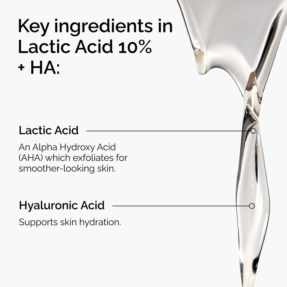 Lactic Acid 10% + HA: High-Strength Exfoliator for Dry Skin