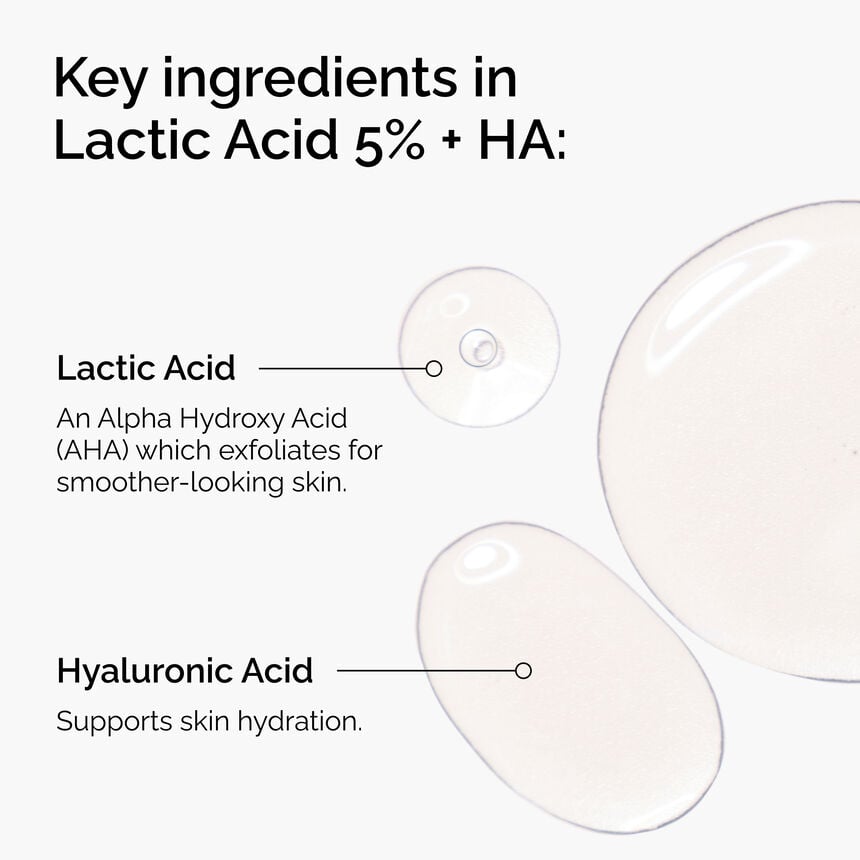 Lactic Acid 5% + HA Mild Exfoliator to Reveal Smoother Skin