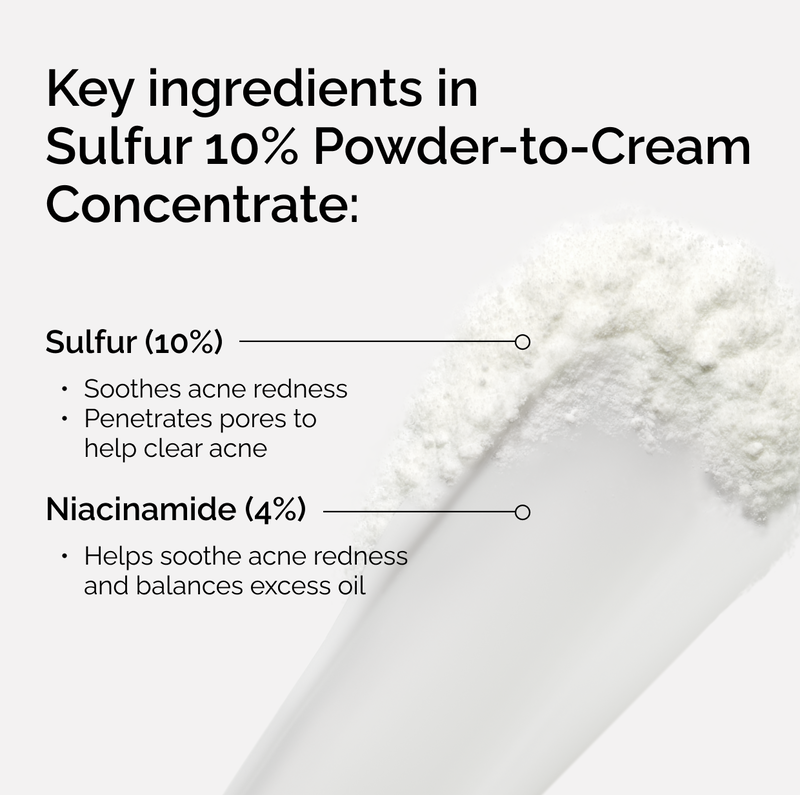 Sulfur 10% Powder to Cream Concentrate | The Ordinary